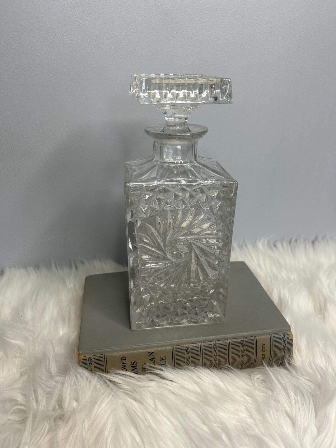 Heavy Pinwheel Decanter Whisky Barwear Vintage - Etsy