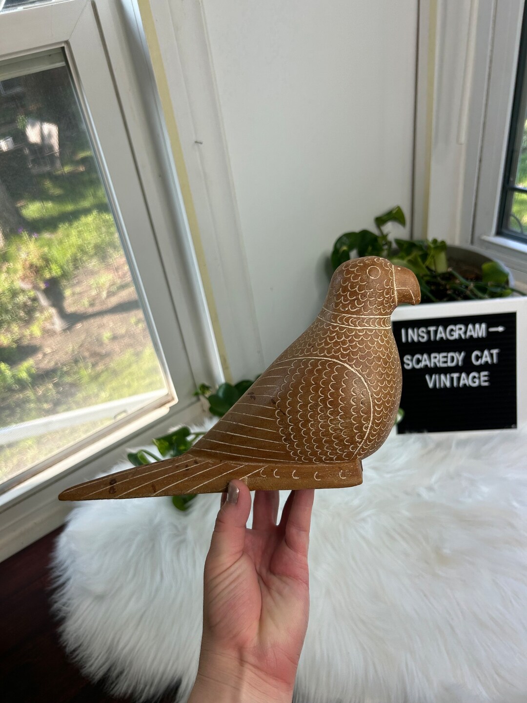 Wooden Hand Carved Folk Art Stash Bird Box Hidden Compartment - Etsy UK