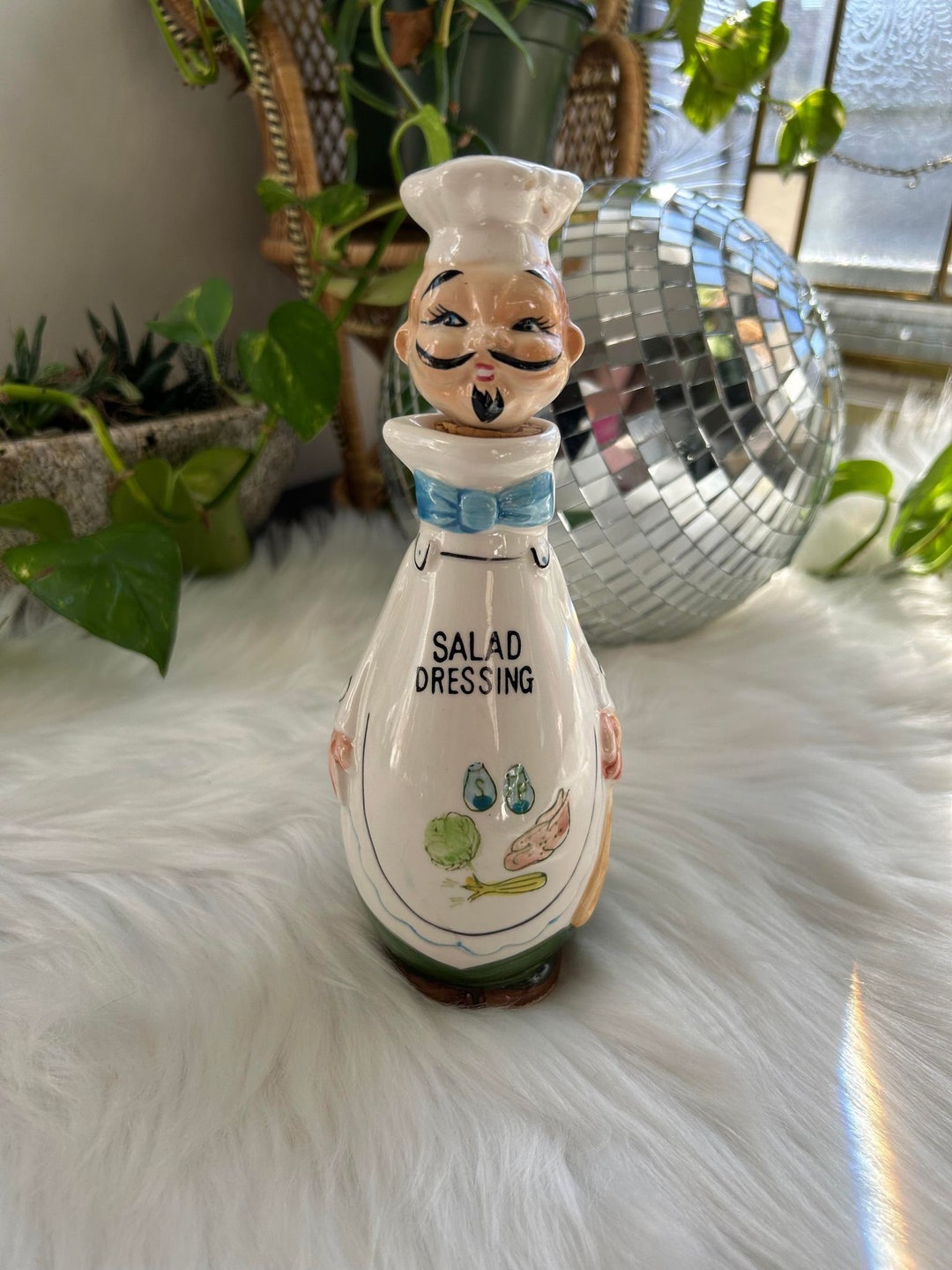 Vintage Kitchy Salad Dressing Container, Oil Holder, Marked Made in ...