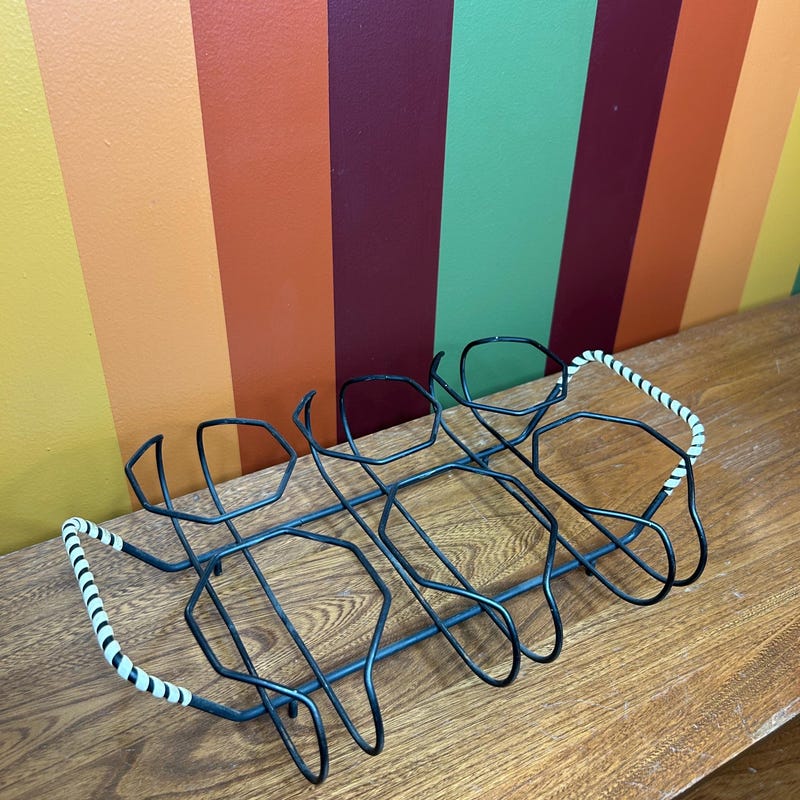 Vintage 6 Glass Caddy - Etsy