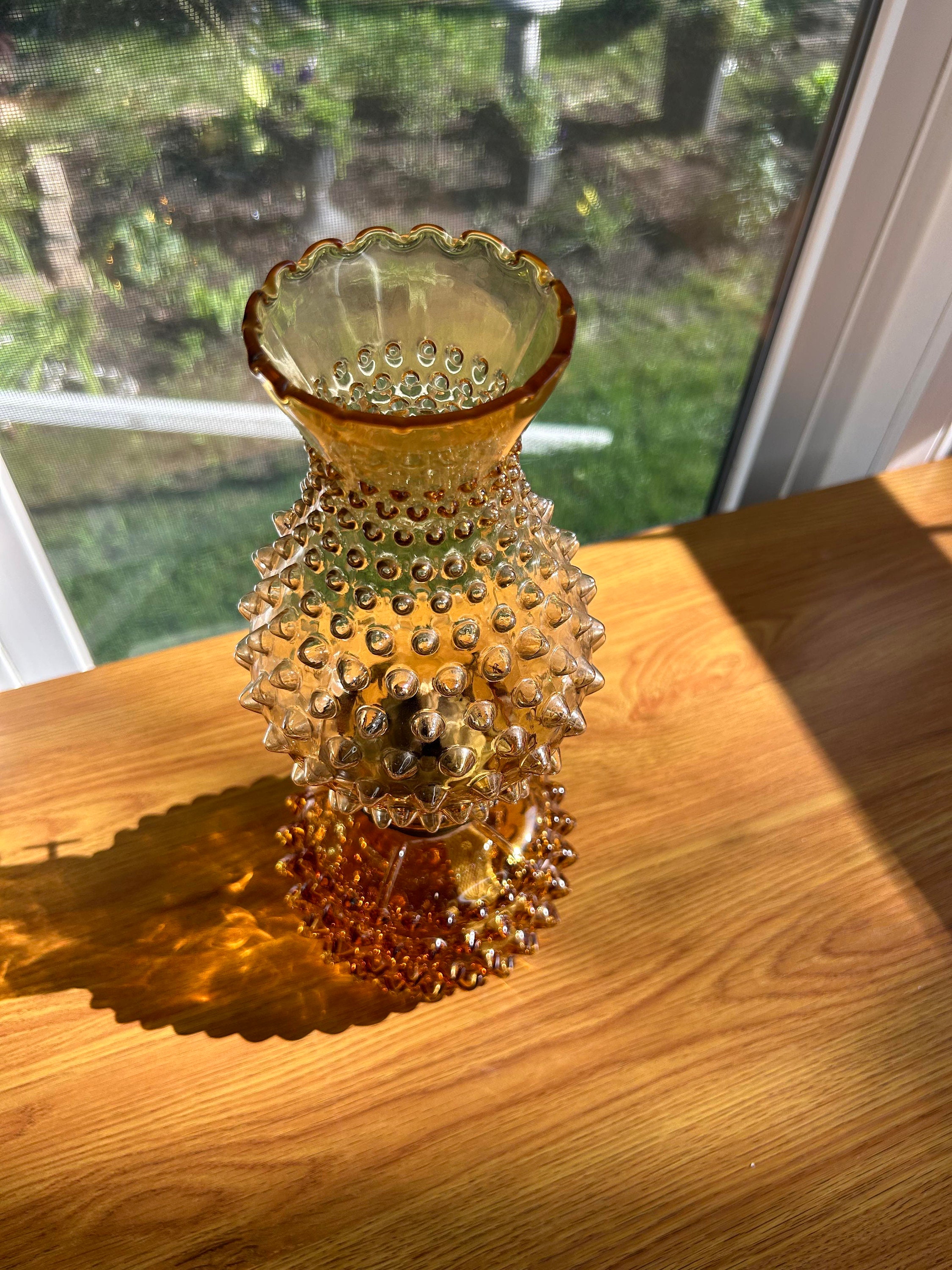 Vintage Imperial Glass Hobnail Pattern Oil Lamp CHIPPED - Etsy