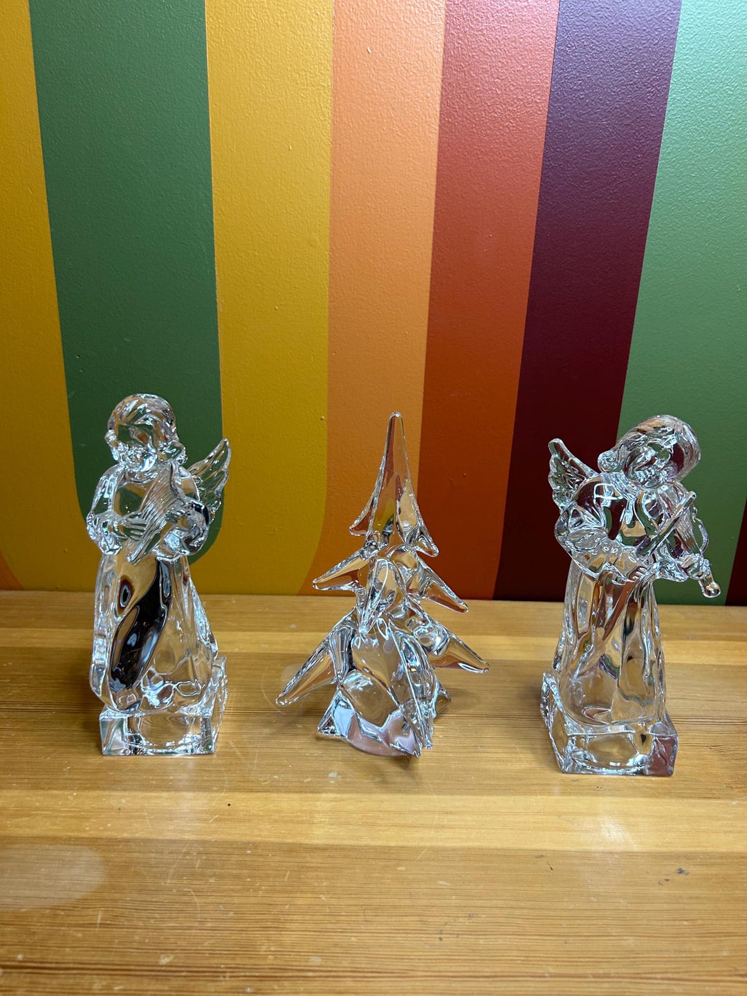 1980s Mikasa Hearld Angels Vintage Christmas Tree Germany Crystal Glass ...