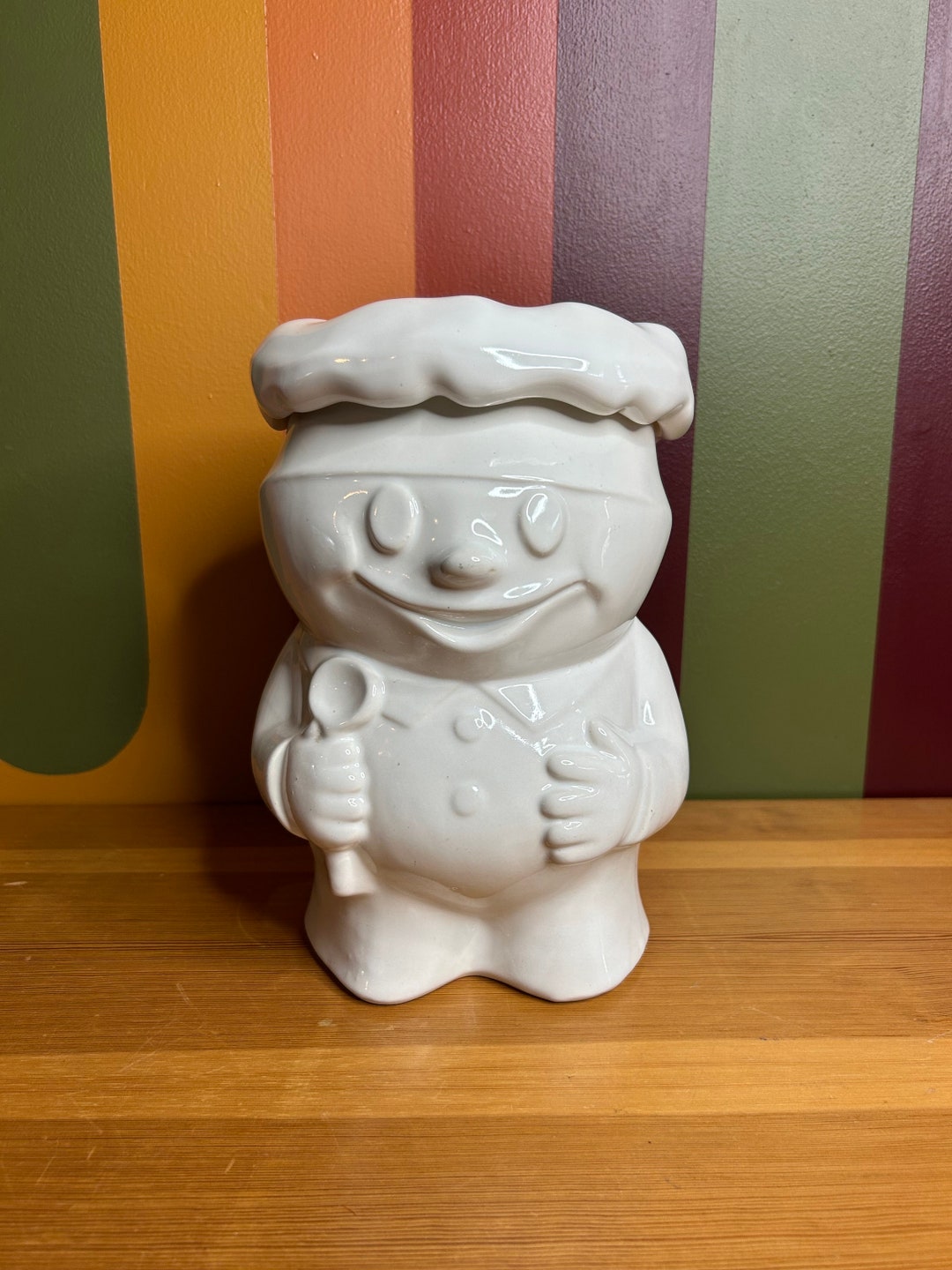 Mccoy Pottery Vintage Cookie Jar Pilsbury Doughboy Bobby the Baker #183 Unpainted - Etsy