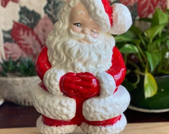 Large Ceramic Santa | Etsy