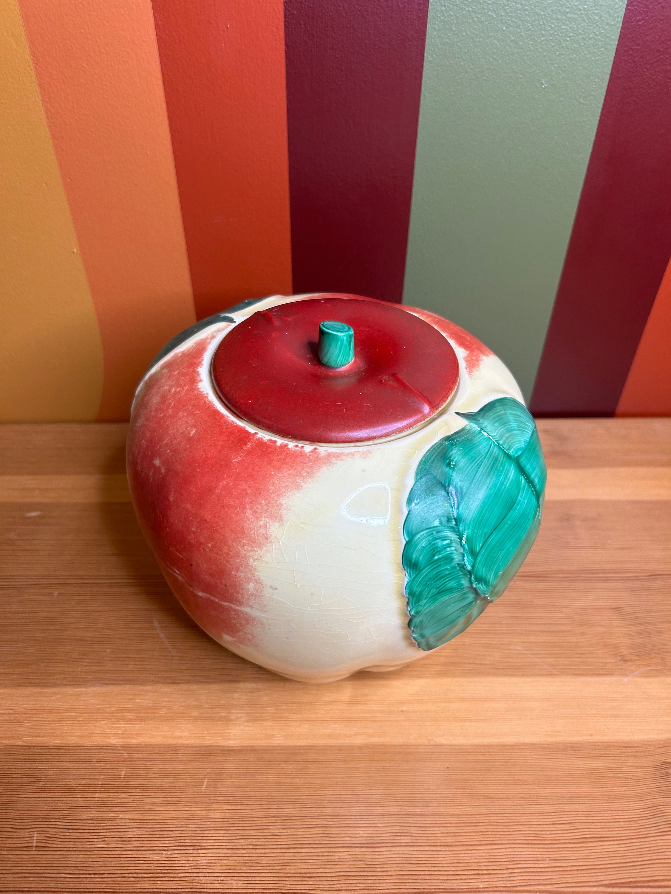 1940s Hull Pottery Apple Cookie Jar Ceramic Fall Autumn Decor - Etsy