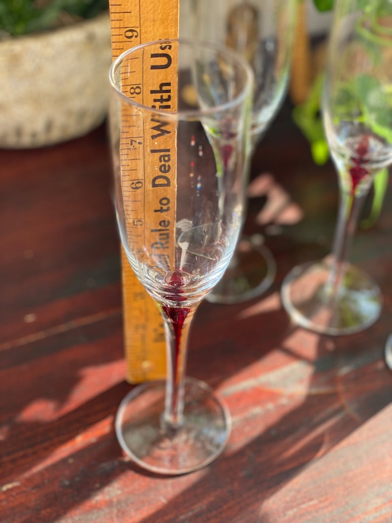 Red Blood Drop Glass Wine Glasses Champagne Flutes New Years - Etsy