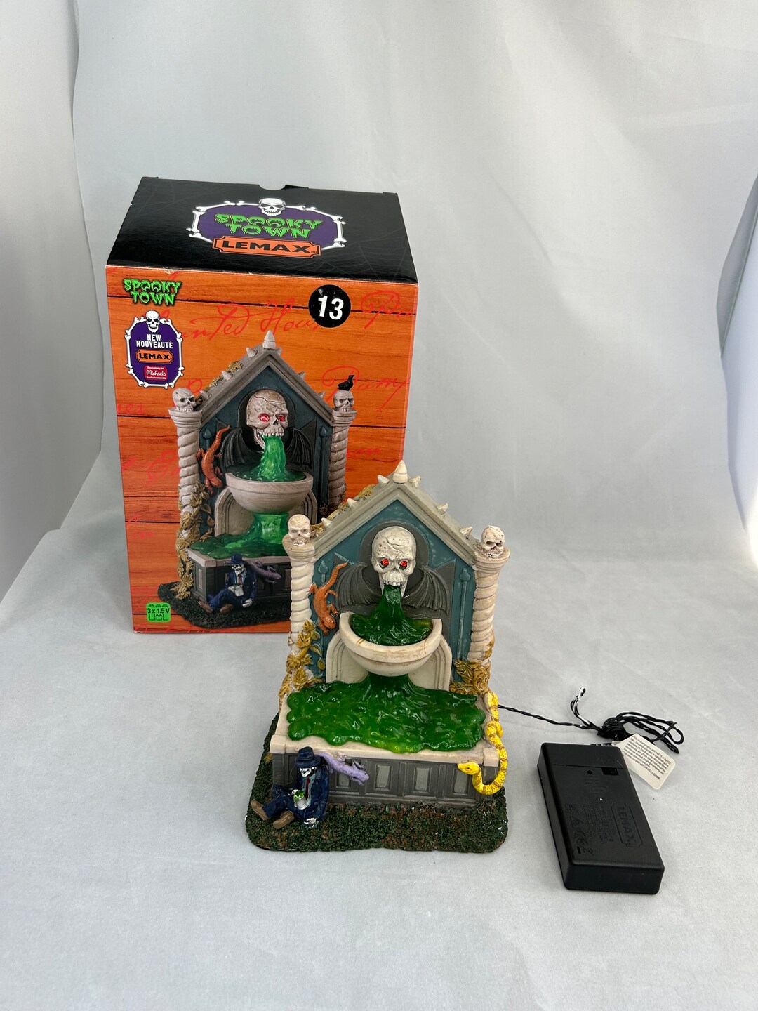 Lemax Spooky Town Lighted Animation Grime and Slime Spring Fountain ...