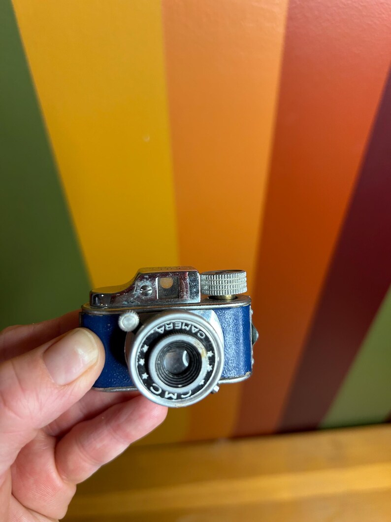 CMC Vintage Blue Mini Small Spy Camera Subminiature With Leather Case ...