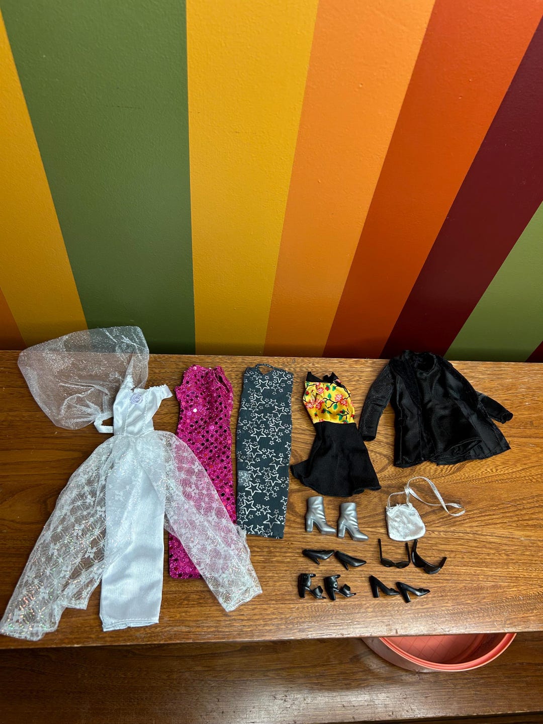 1990s Vintage Barbie Outfits Rockstar Party Girl Dresses and Assesories ...