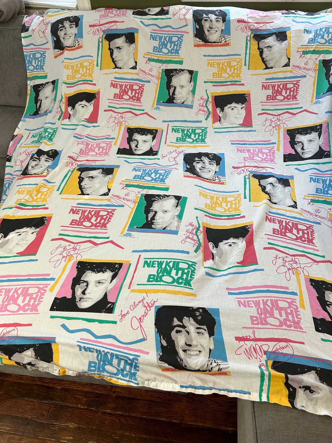 Vintage 1990s Big Step Productions New Kids on the Block Sheet Set Size ...