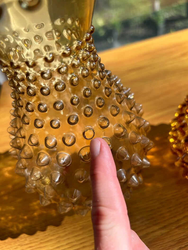 Vintage Imperial Glass Hobnail Pattern Oil Lamp CHIPPED - Etsy Canada