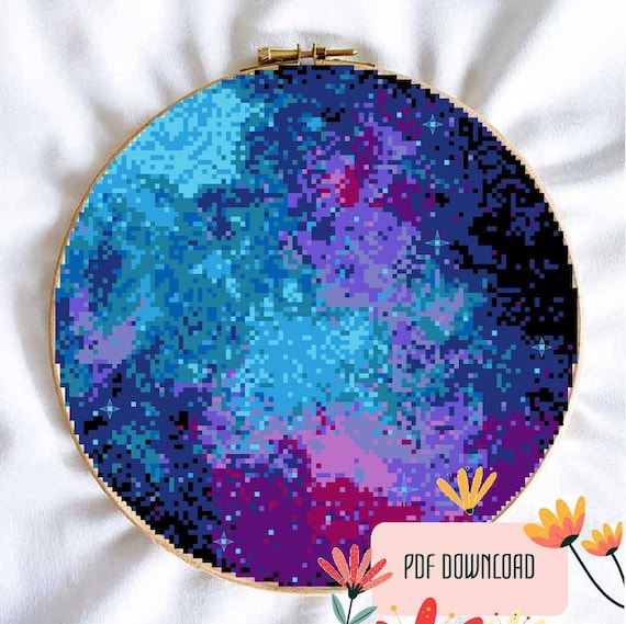 Galaxy Cross Stitch Pattern PDF | Etsy