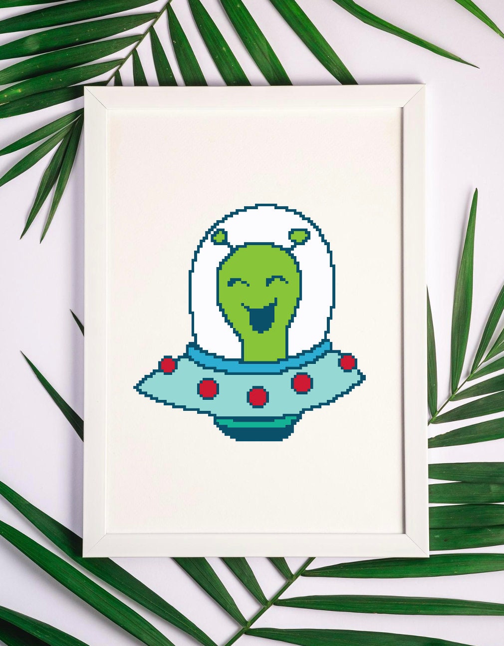Alien in Spaceship Cross Stitch Pattern PDF - Etsy
