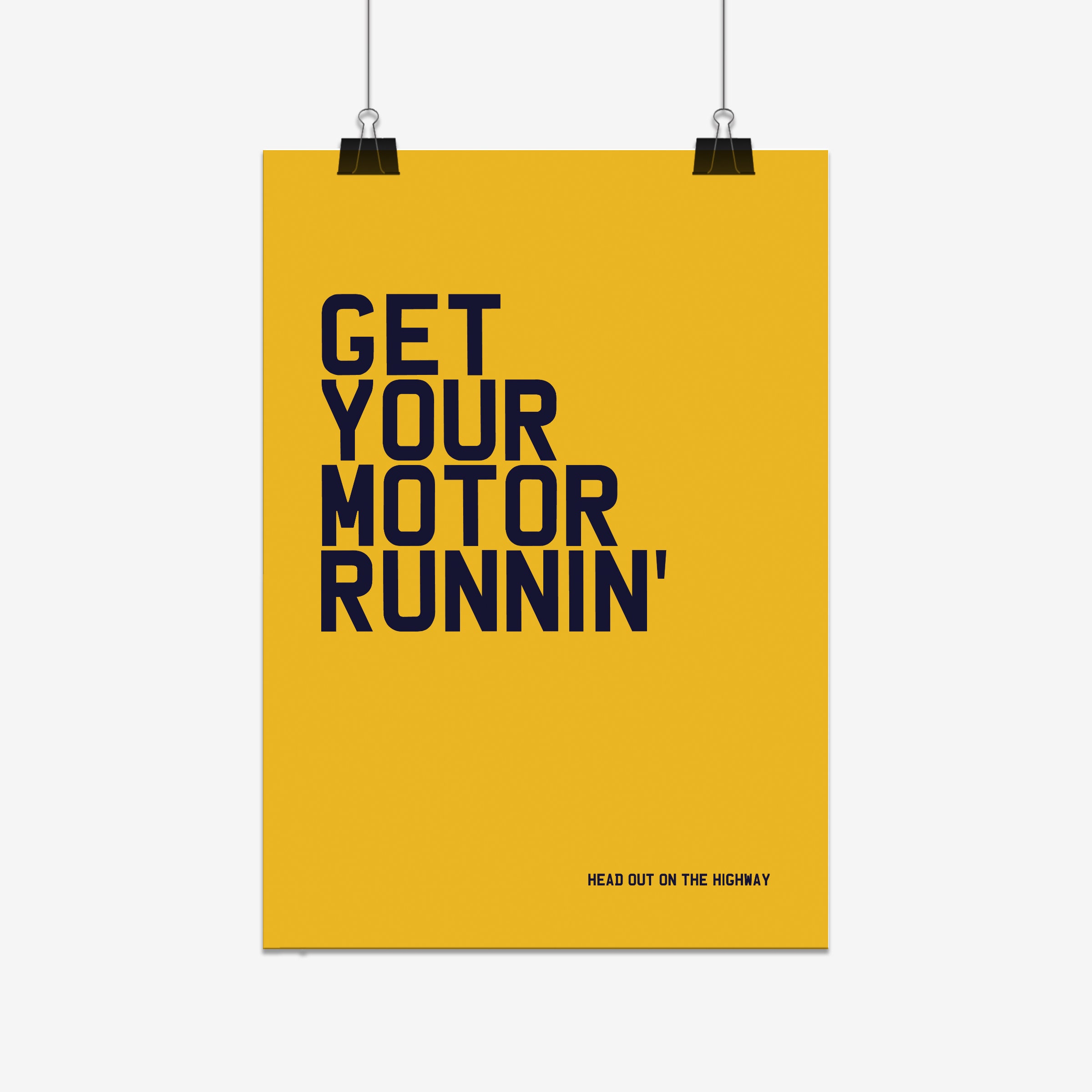 Get Your Motor Runnin Head Out on the High Way / Born to Be - Etsy