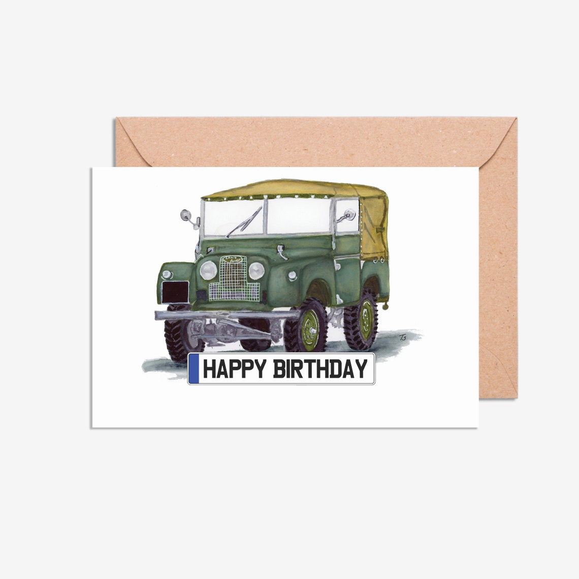 Happy Birthday Land Rover Number Plate Card / Birthday Cards - Etsy