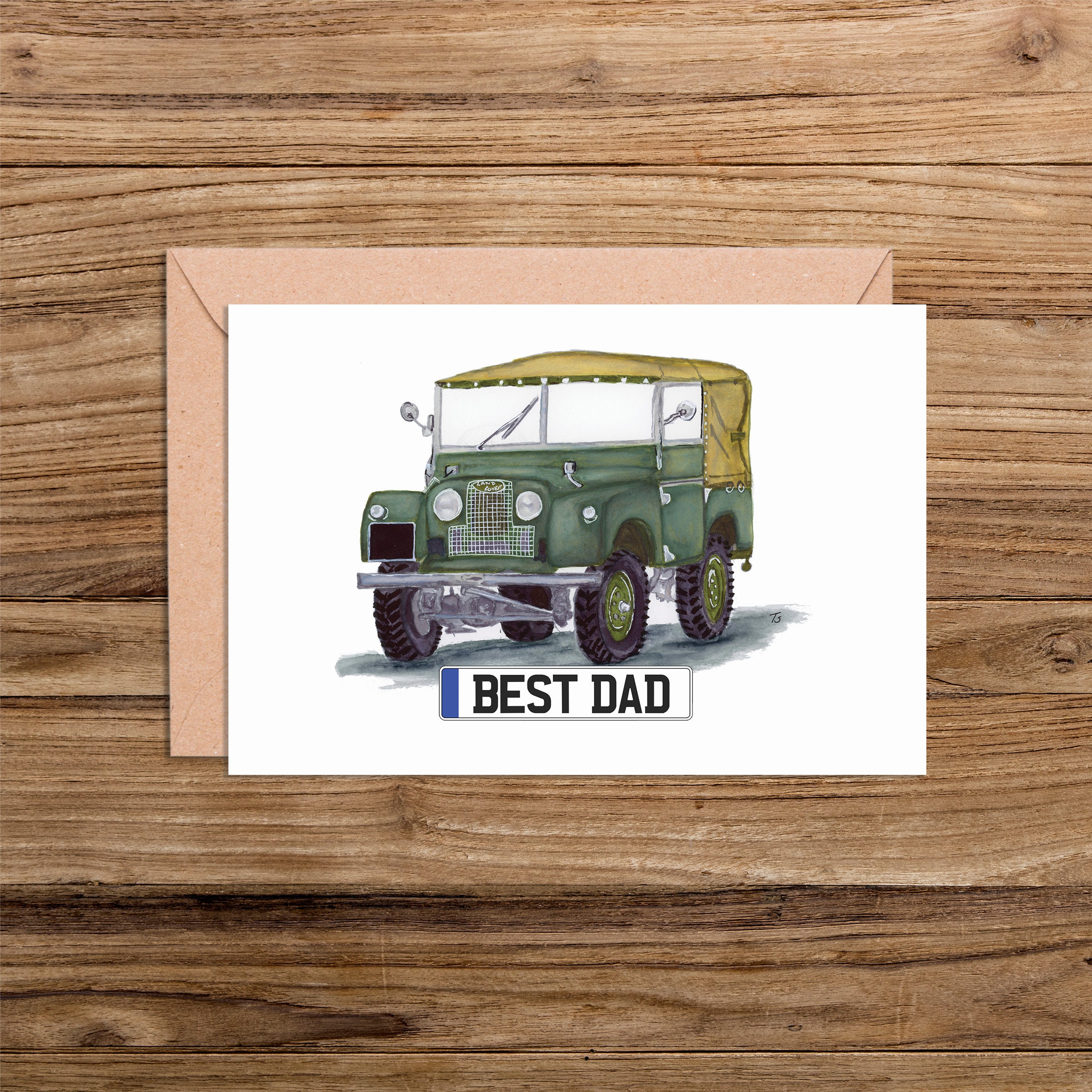 Best/No 1 Dad Land Rover Number Plate Card / Birthday Cards / Fathers ...