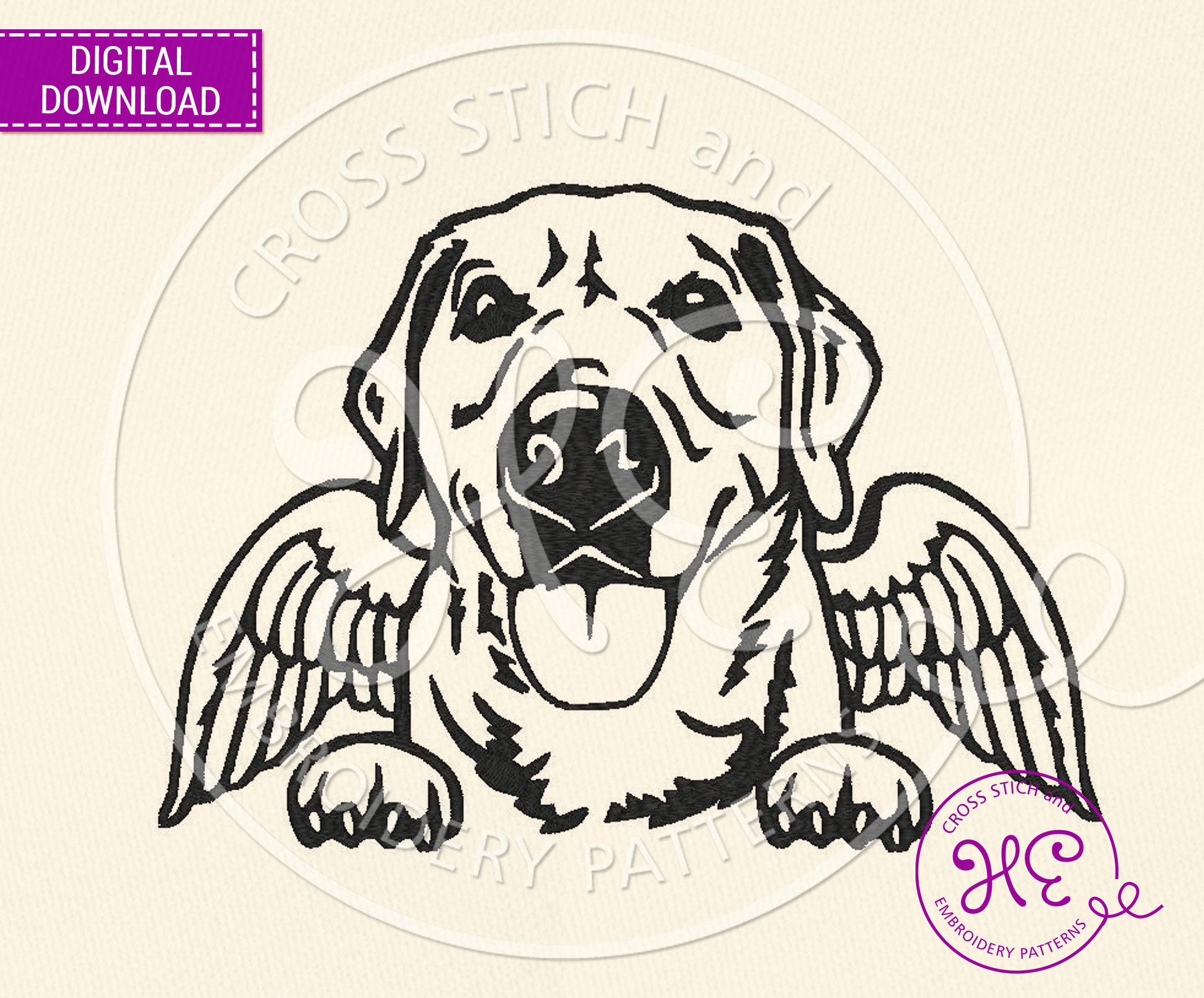 Labrador Embroidery Design Machine Embroidery Pattern | Etsy