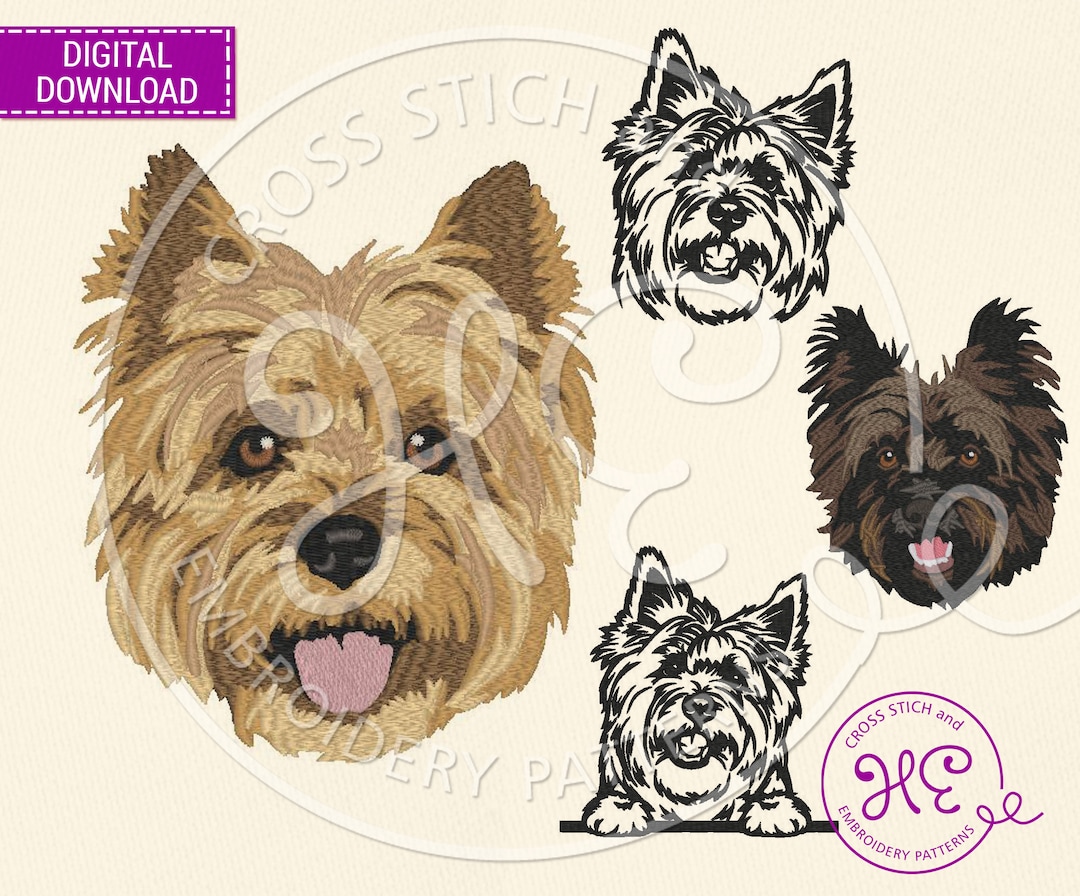Cairn Terrier Dog Embroidery Designs, Machine Embroidery Pattern ...