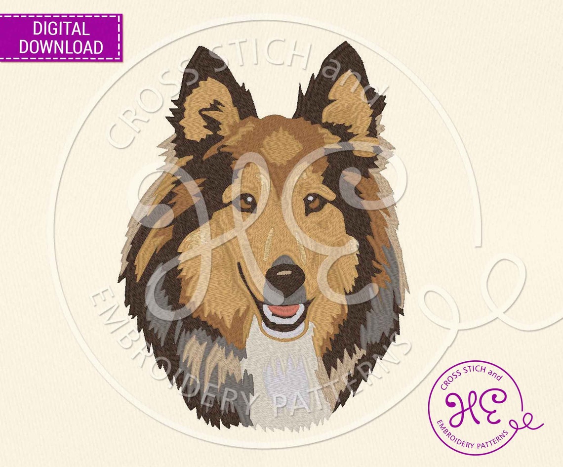 Shetland Sheepdog Embroidery Design, Machine Embroidery Pattern ...