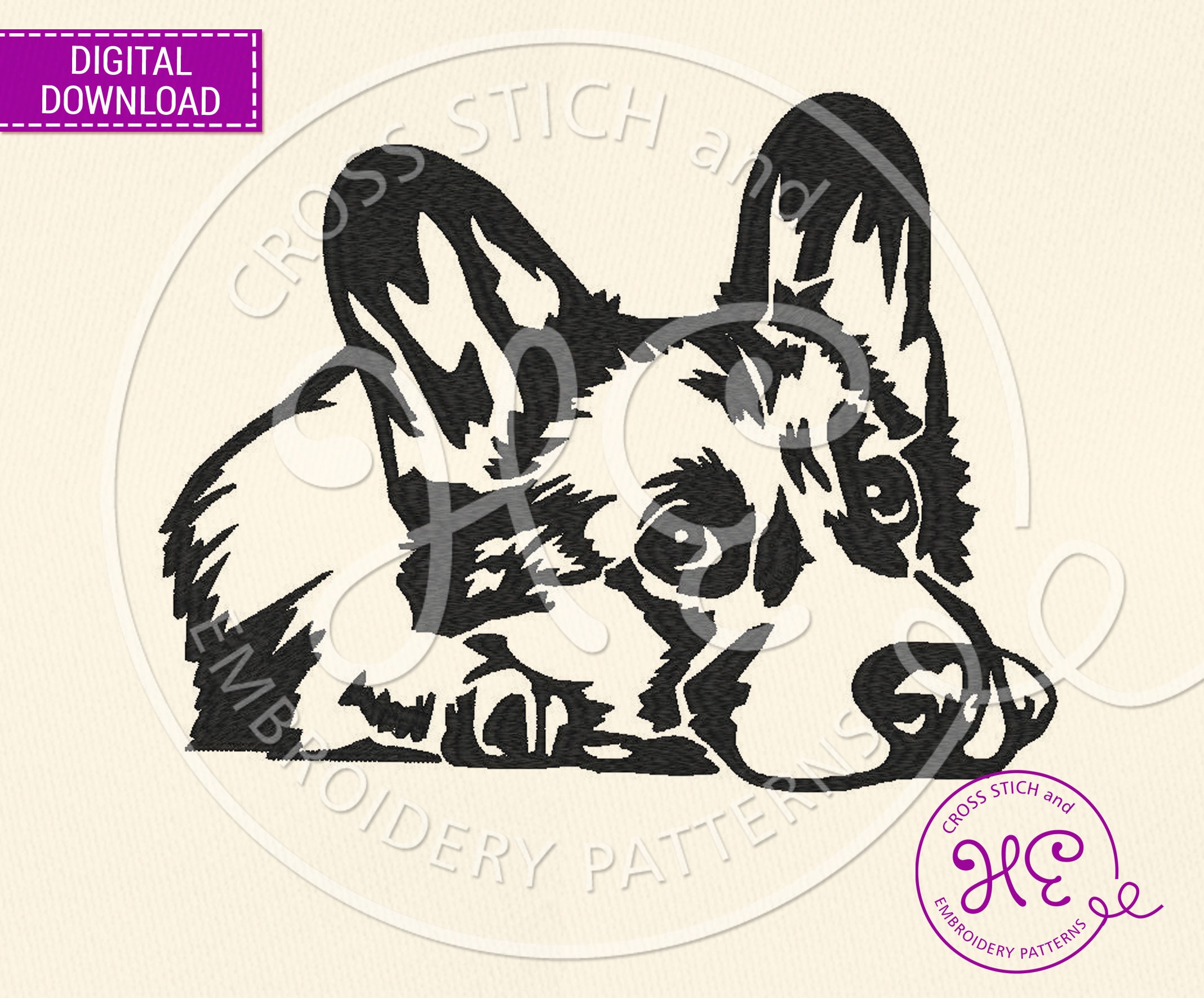 Corgi Dog Embroidery Designs Machine Embroidery Pattern | Etsy