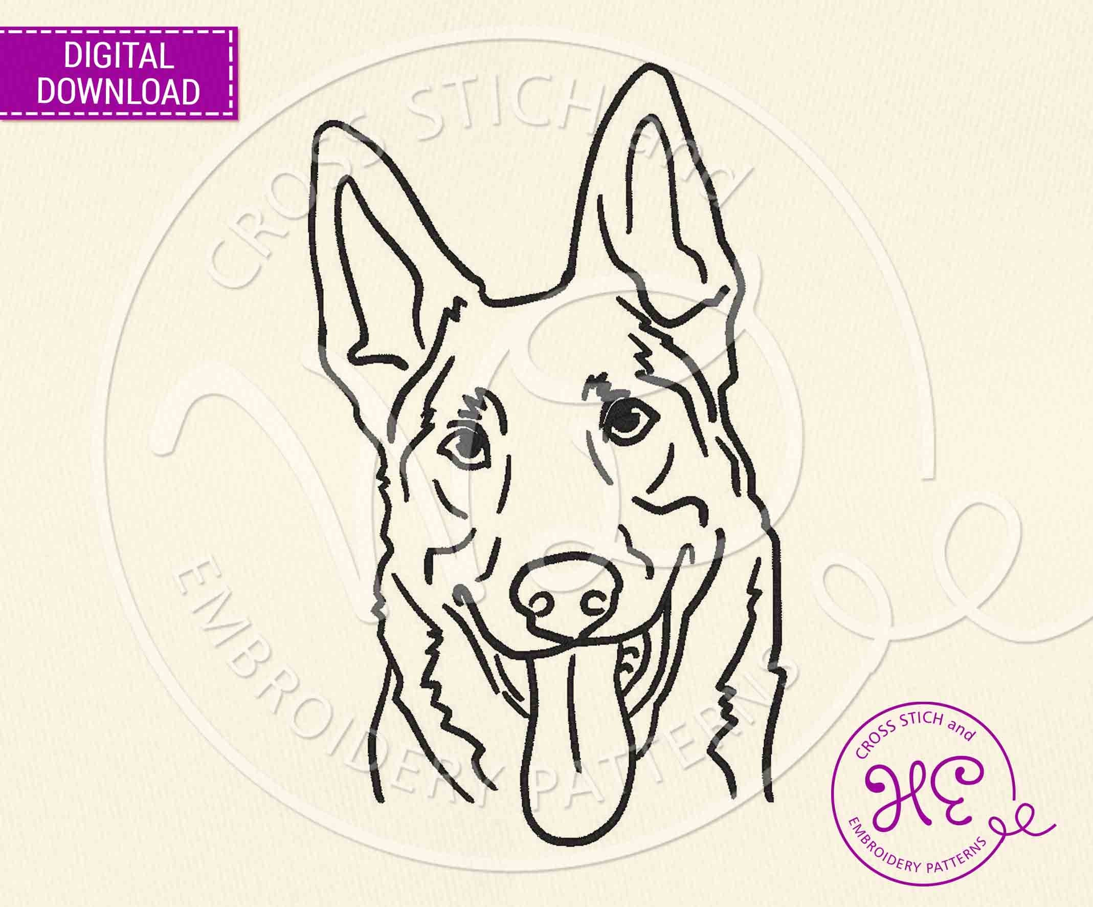 Belgian Malinois Embroidery Designs Machine Embroidery - Etsy UK