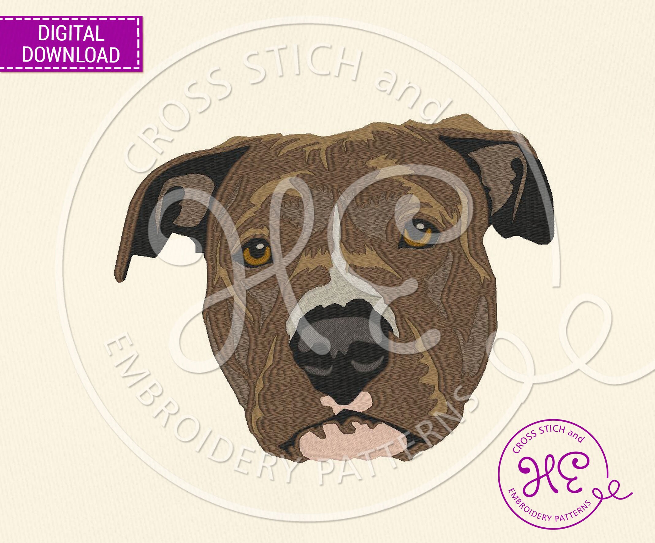 Pit Bull Embroidery Design, Machine Embroidery Pattern, Download ...