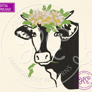 Cow Embroidery Design, Pattern for Machine, Download, Heifer Bandana ...