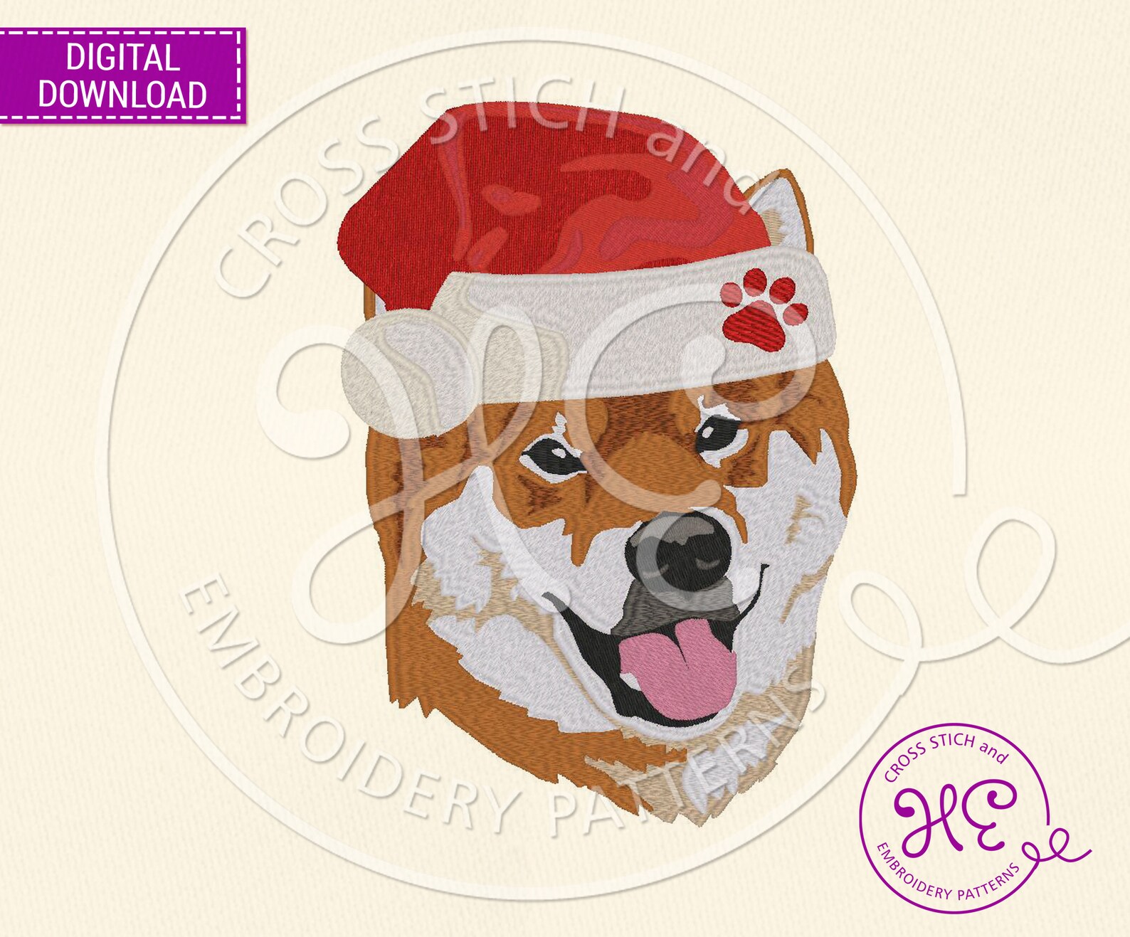 Christmas Dog Embroidery Designs, Machine Embroidery Pattern, Download ...
