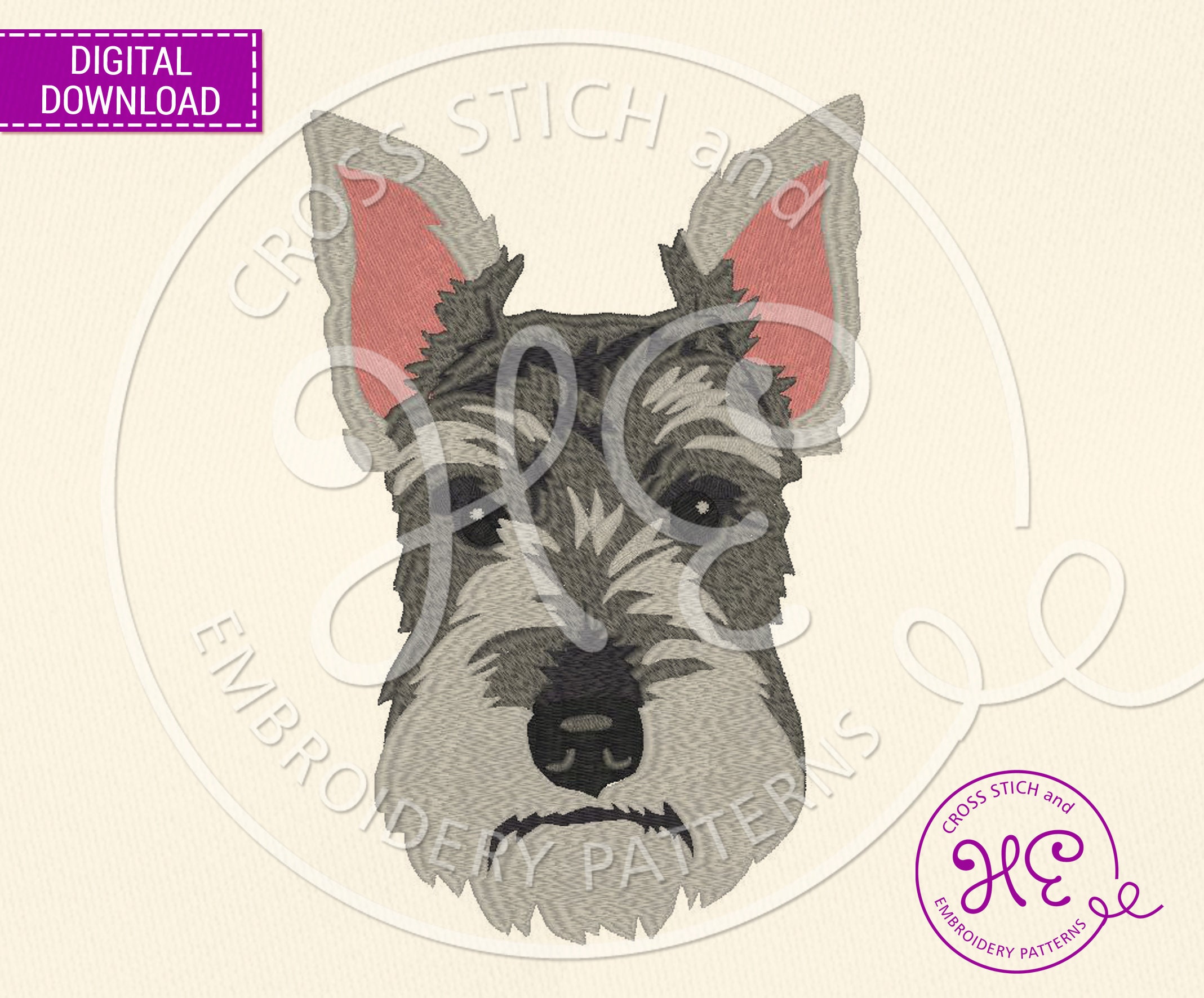 Miniature Schnauzer Embroidery Design, Machine Embroidery Pattern ...