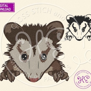Opossum Embroidery Designs, Pattern for Machine, Download, Cute ...