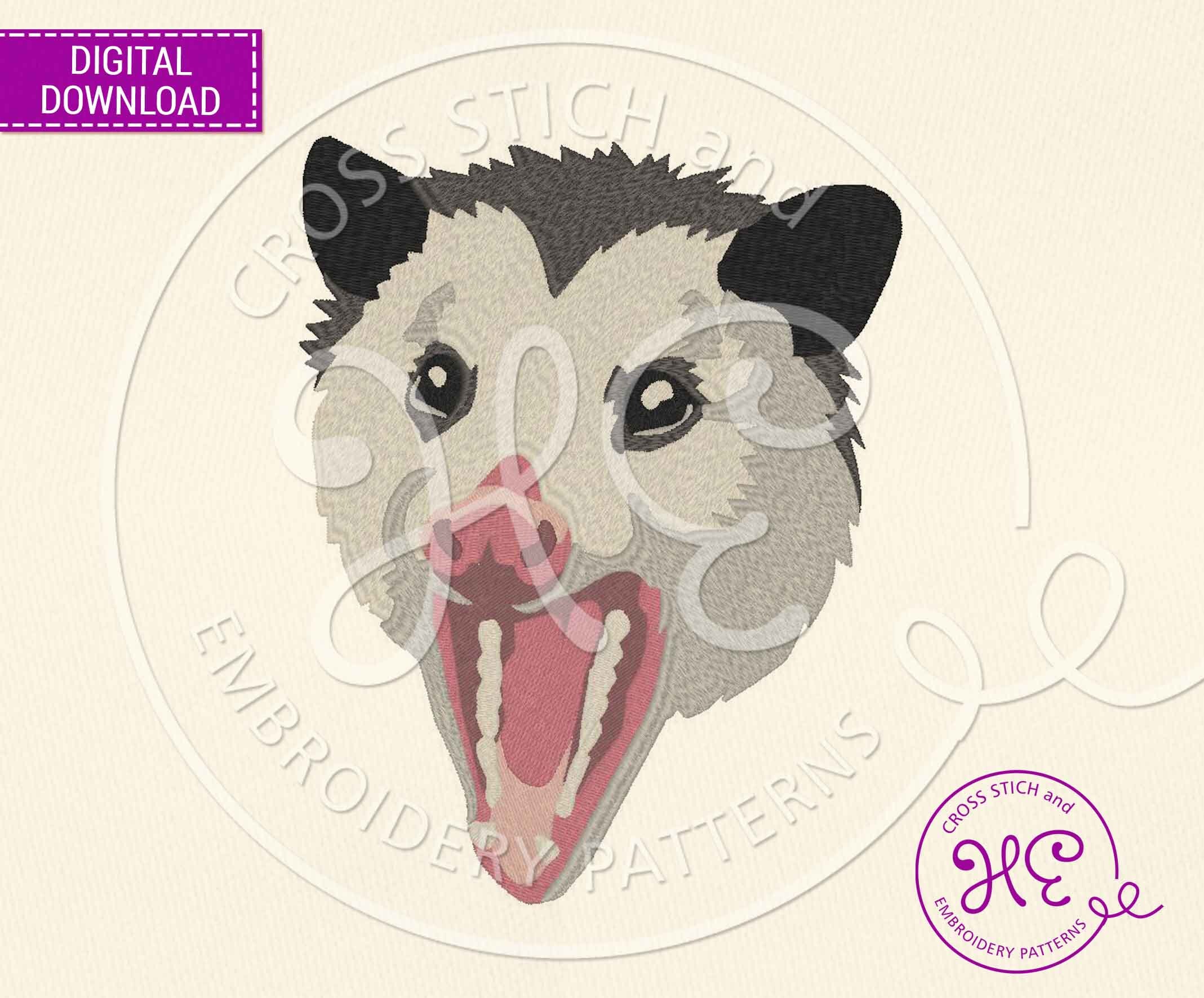 Opossum Embroidery Design Pattern for Machine Download Cute - Etsy