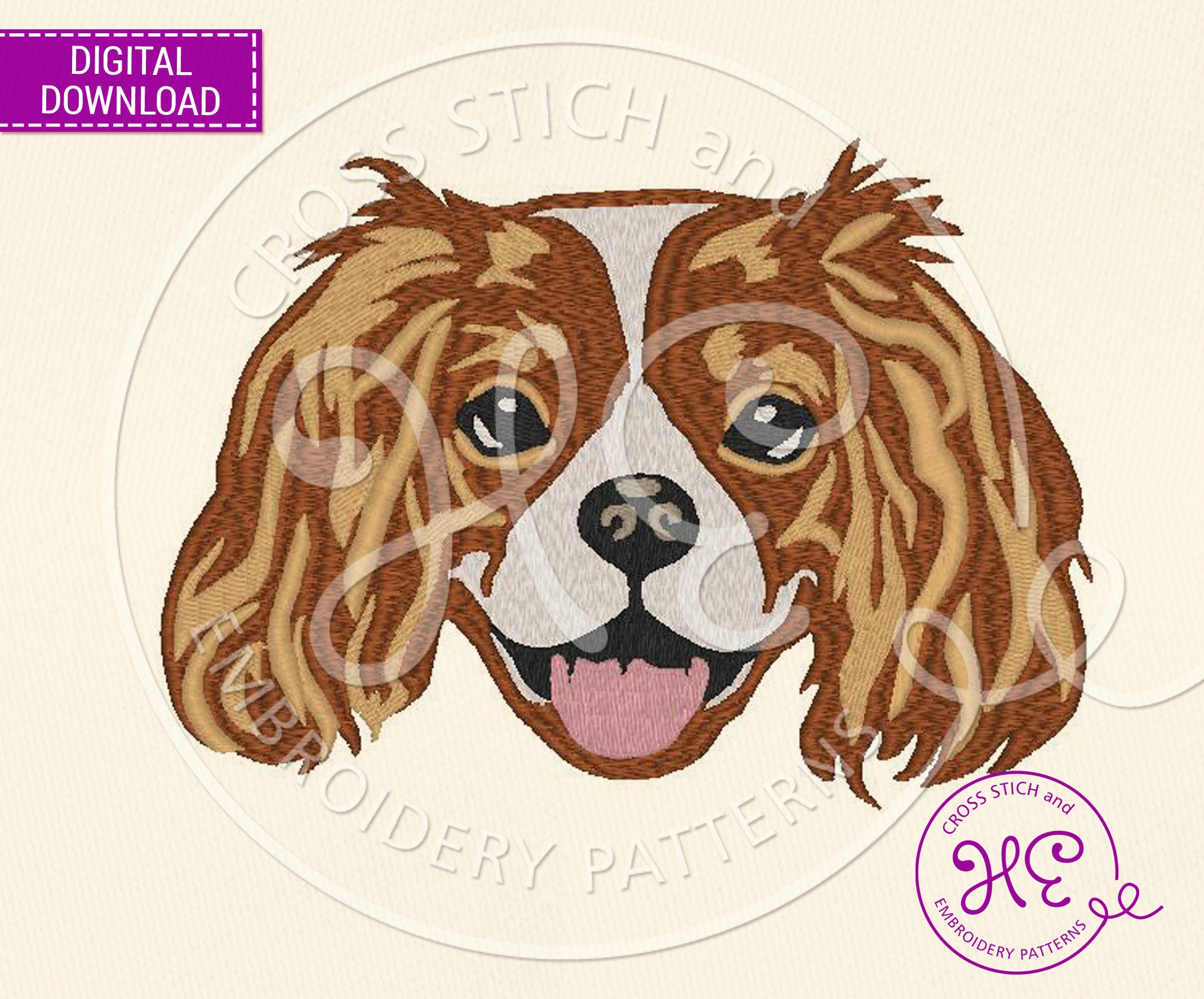 Cavalier King Charles Spaniel Embroidery Designs, Machine Embroidery ...