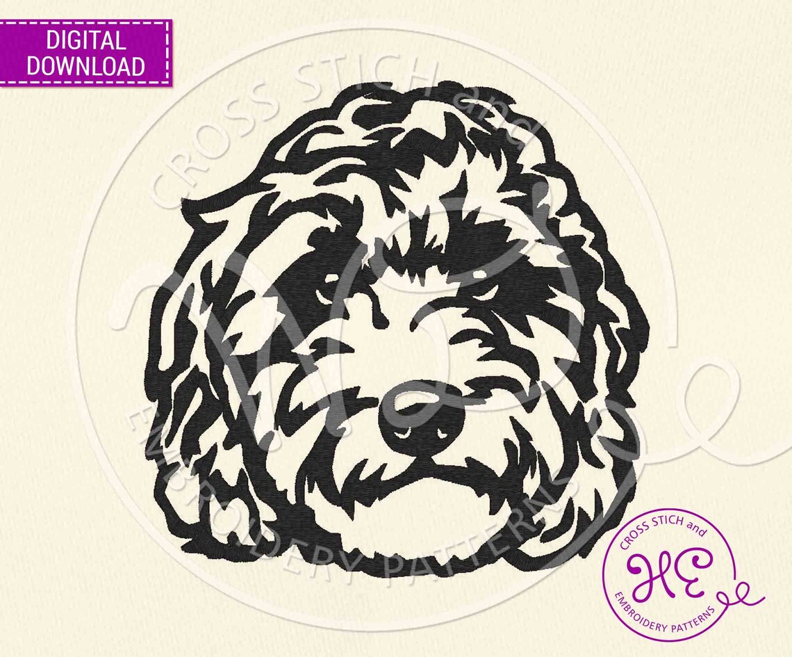 Labradoodle Dog Embroidery Designs Machine Embroidery - Etsy