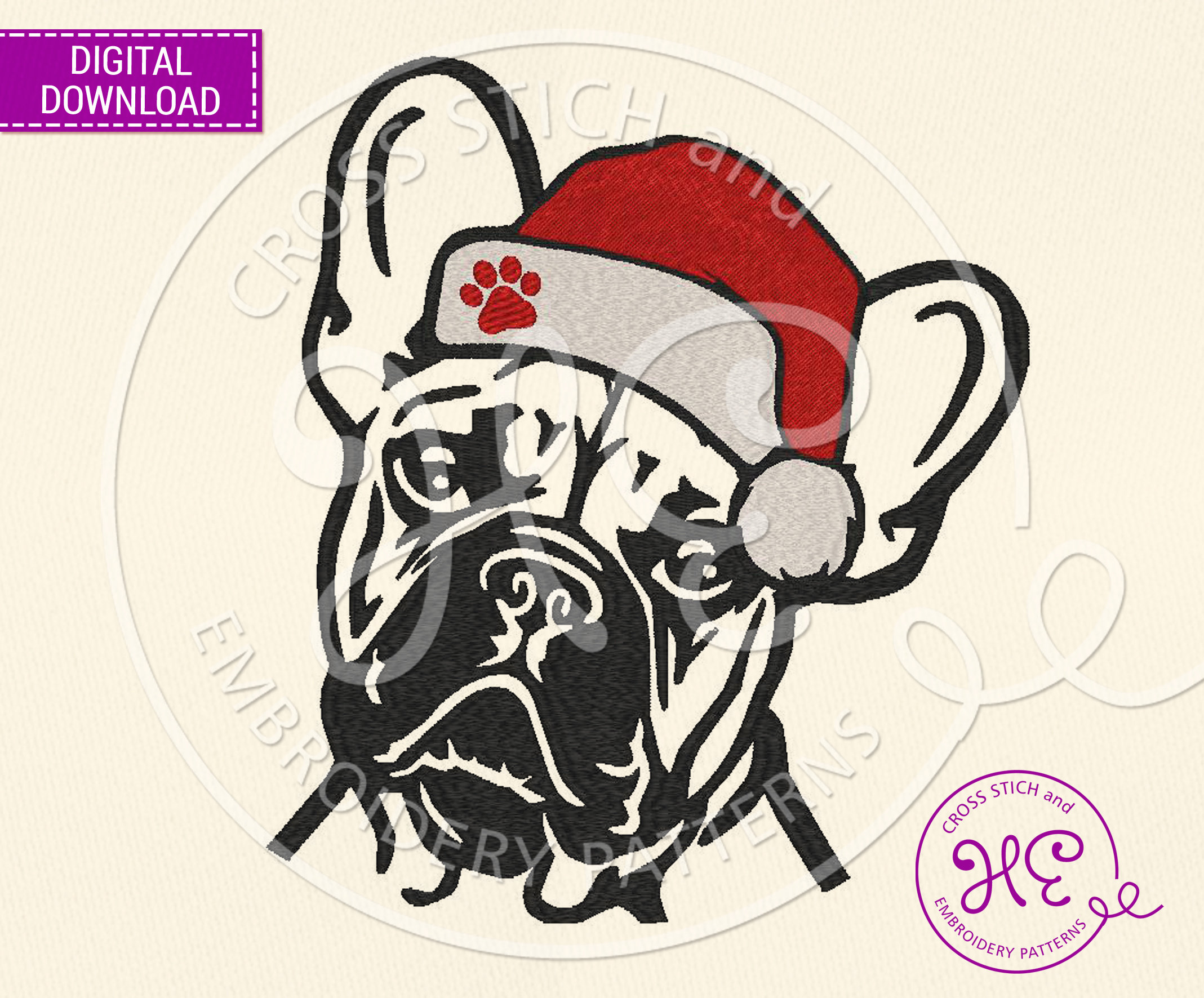 Christmas Dog Embroidery Design Bundle, Embroidery Pattern, Download ...