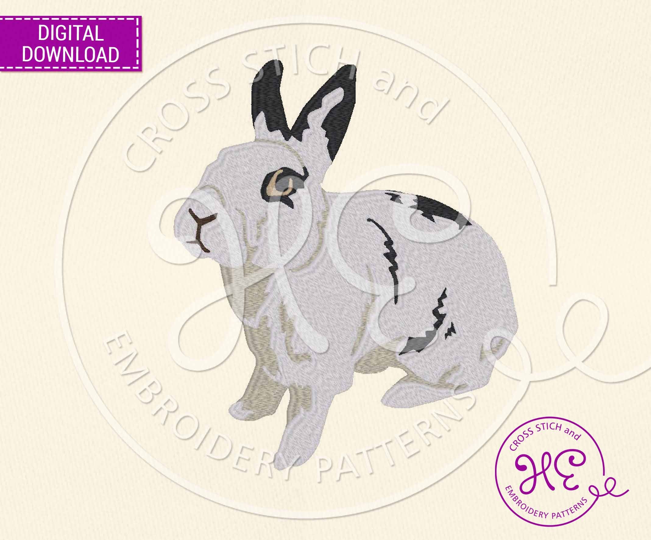 Rabbit Embroidery Design Embroidery Pattern for Machine - Etsy