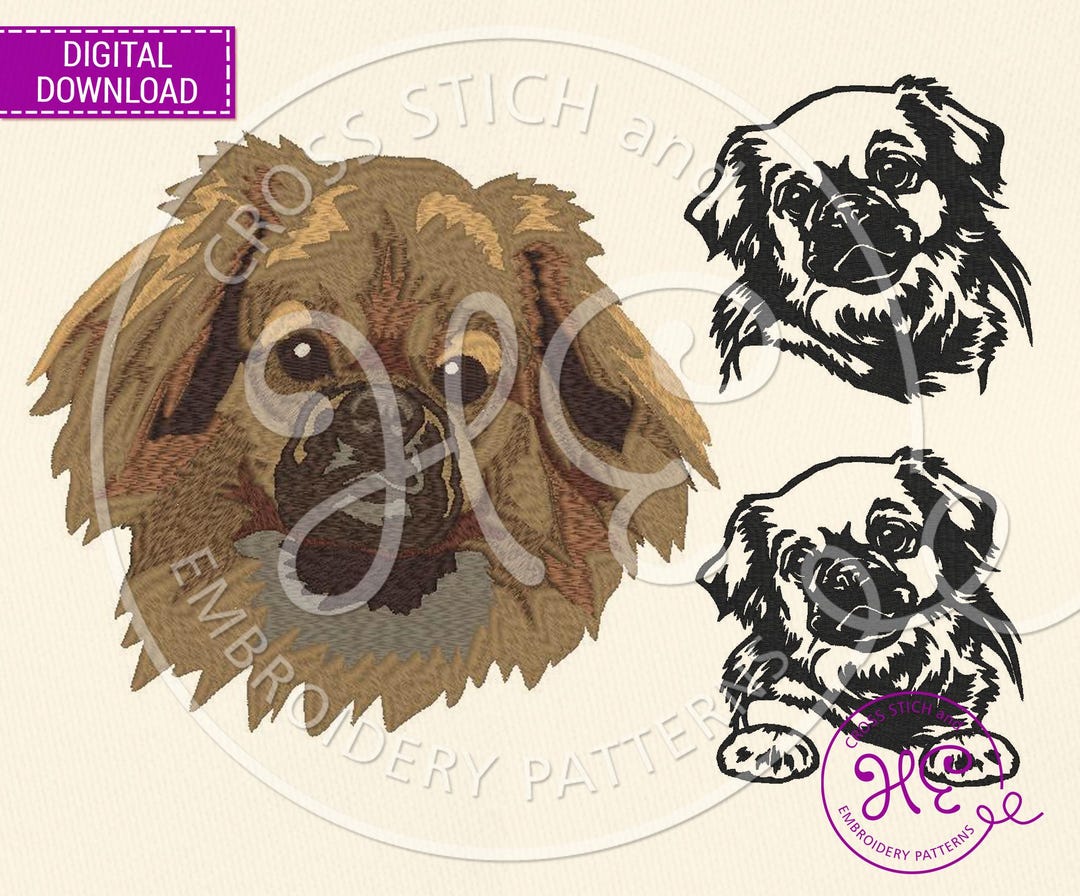 Tibetan Spaniel Dog Embroidery Designs, Machine Embroidery Pattern ...