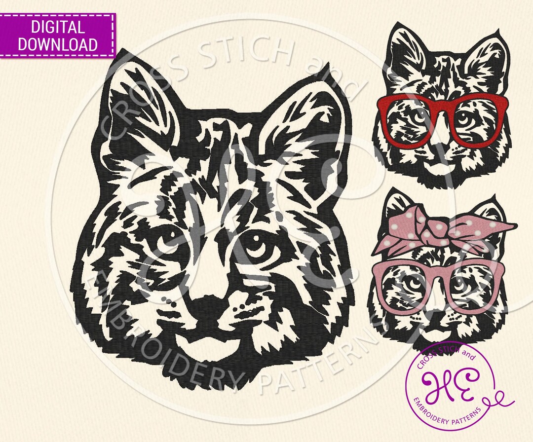 Bobcat Embroidery Design, Pattern for Machine, Download, African Safari ...