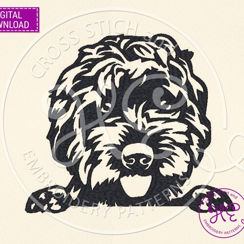 Labradoodle Dog Embroidery Designs Machine Embroidery - Etsy