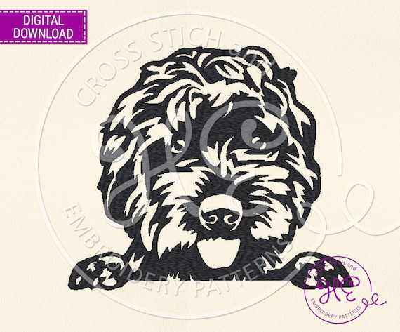 Labradoodle Dog Embroidery Designs Machine Embroidery - Etsy