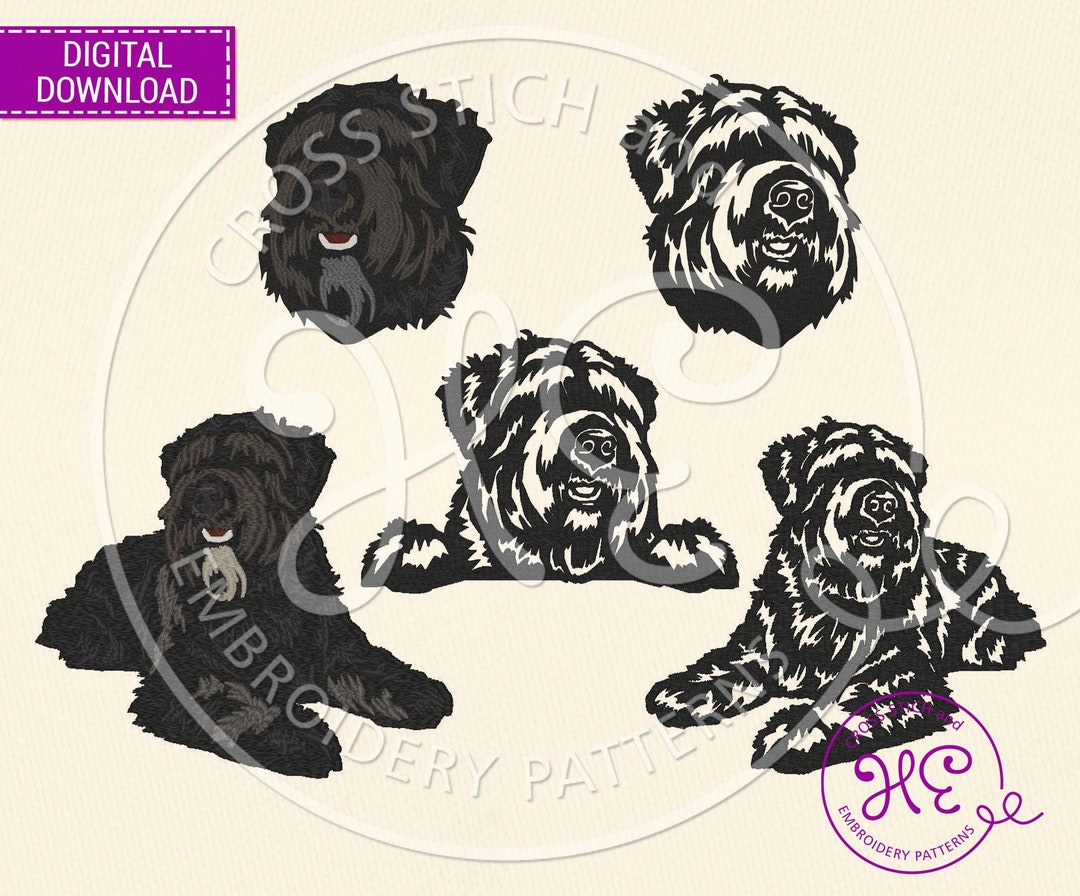 Bouvier Des Flandres Dog Embroidery Designs, Machine Embroidery Pattern ...