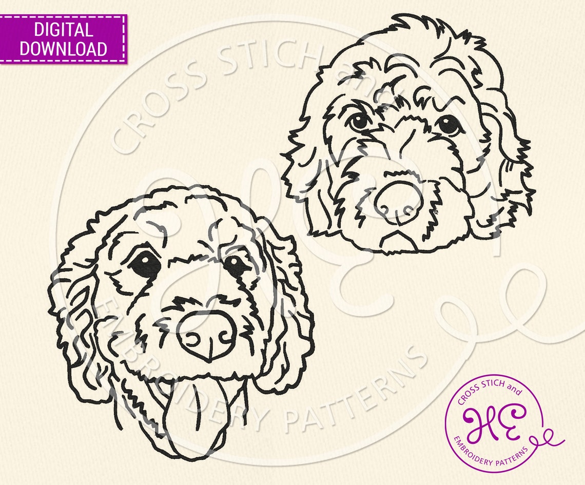 Doodle Dog Outline Sketch Embroidery Designs Embroidery | Etsy