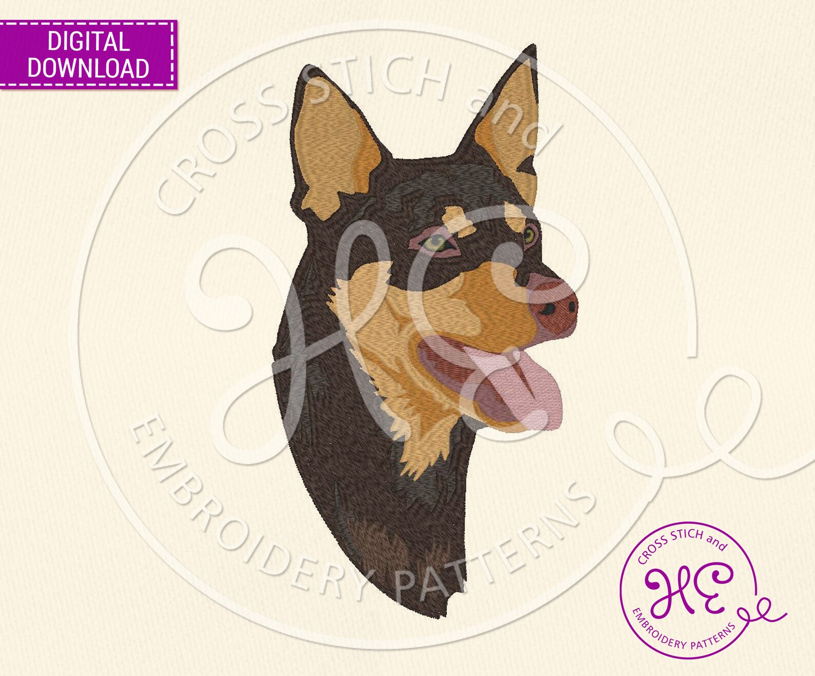 Australian Kelpie Dog Embroidery Design, Machine Embroidery Pattern ...