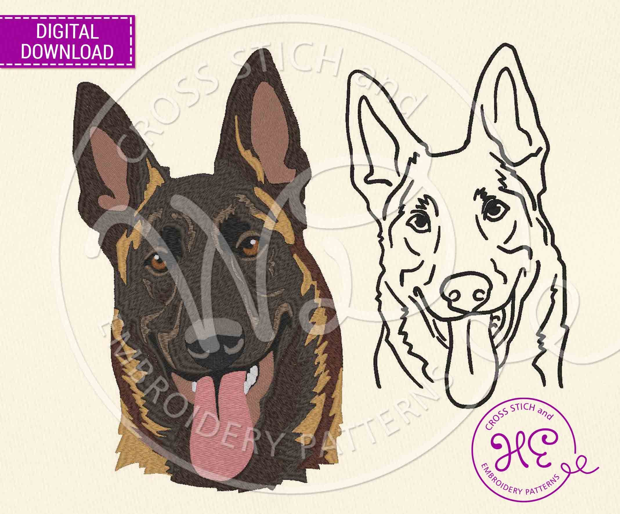 Belgian Malinois Embroidery Designs, Machine Embroidery Pattern ...