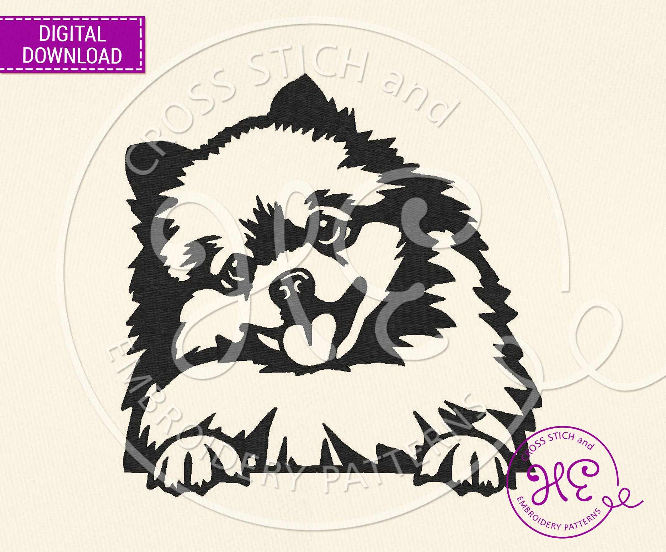 Pomeranian Embroidery Designs Machine Embroidery Pattern | Etsy