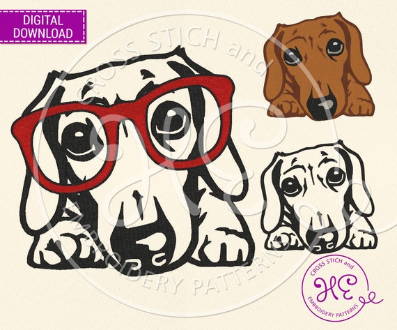 Mini Dachshund Dog Embroidery Designs Machine Embroidery - Etsy