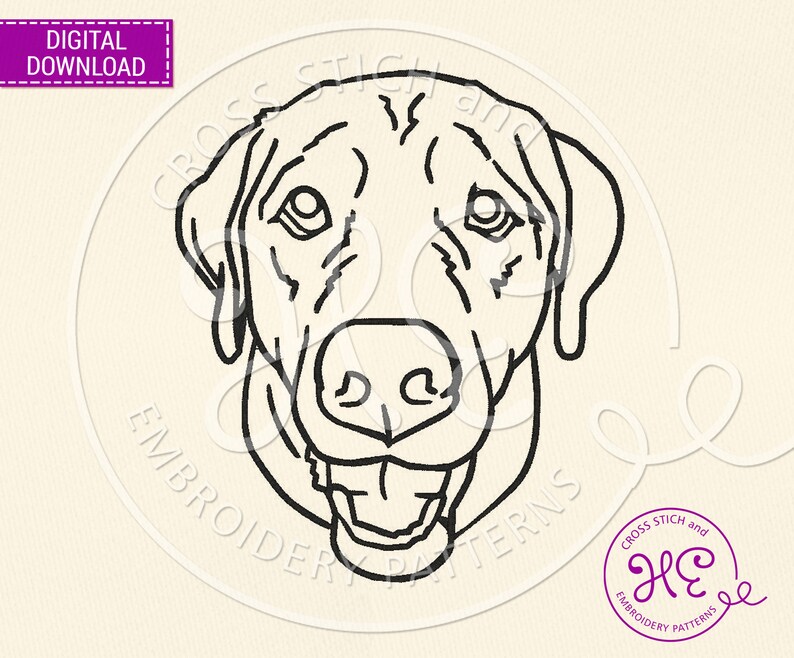 Labrador Dog Outline Embroidery Designs, Embroidery Pattern for Machine ...
