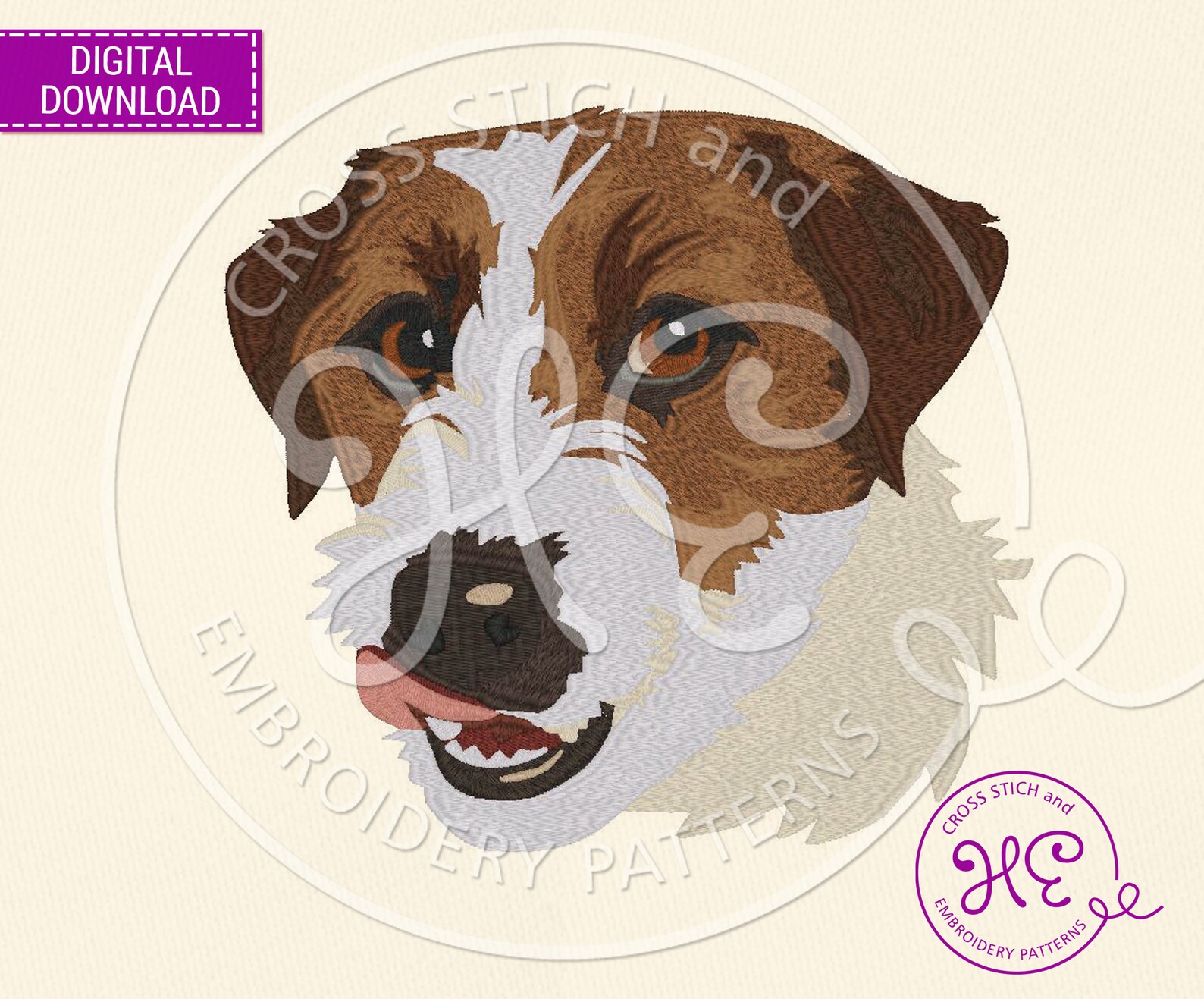 Jack Russell Terrier Dog Embroidery Designs, Machine Embroidery Pattern ...