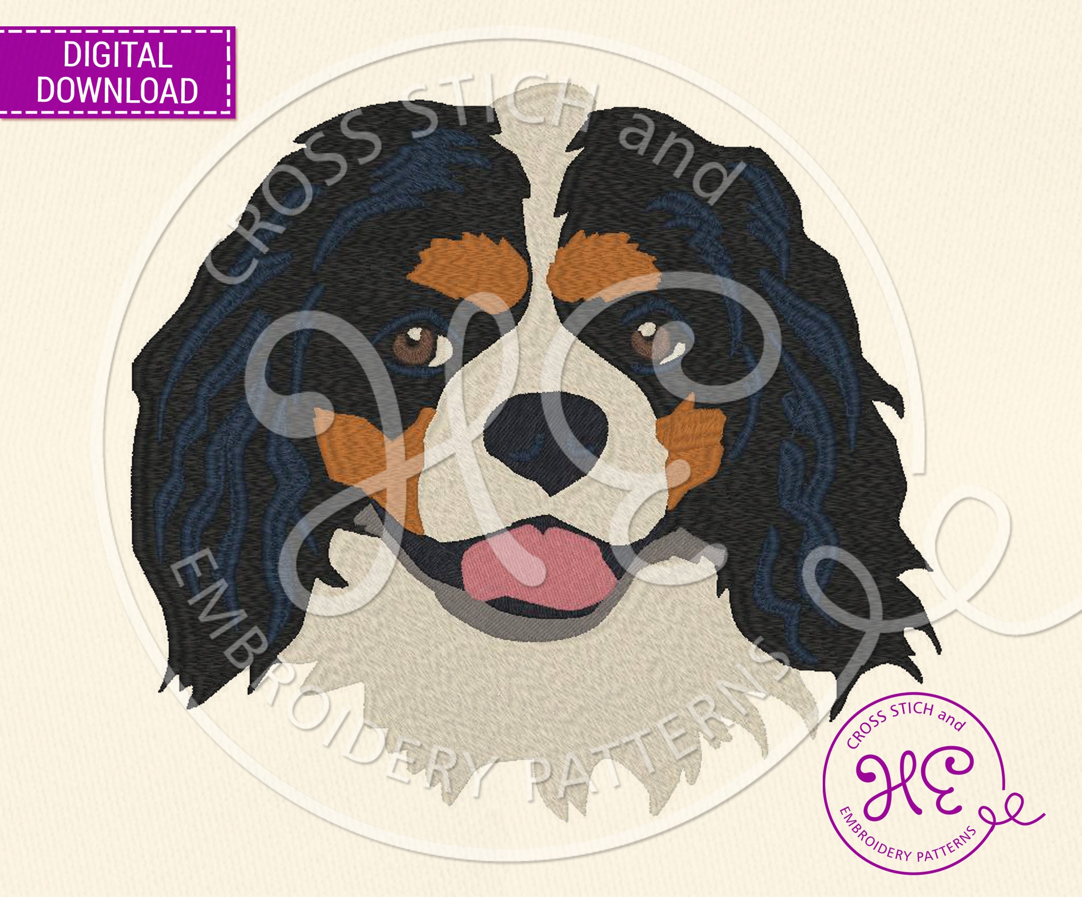 Cavalier King Charles Spaniel Embroidery Designs, Machine Embroidery ...