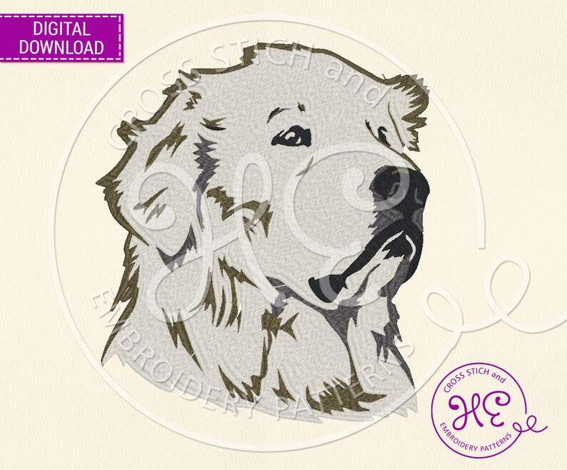 Great Pyrenees Embroidery Design, Machine Embroidery Pattern, Download ...