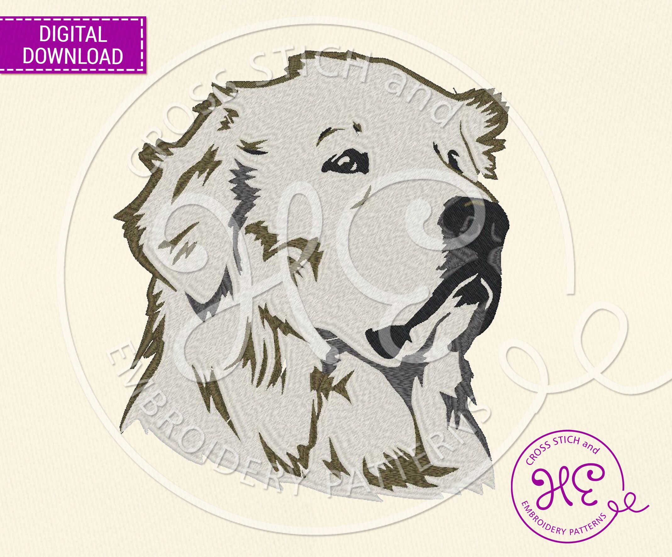 Great Pyrenees Embroidery Design Machine Embroidery Pattern - Etsy